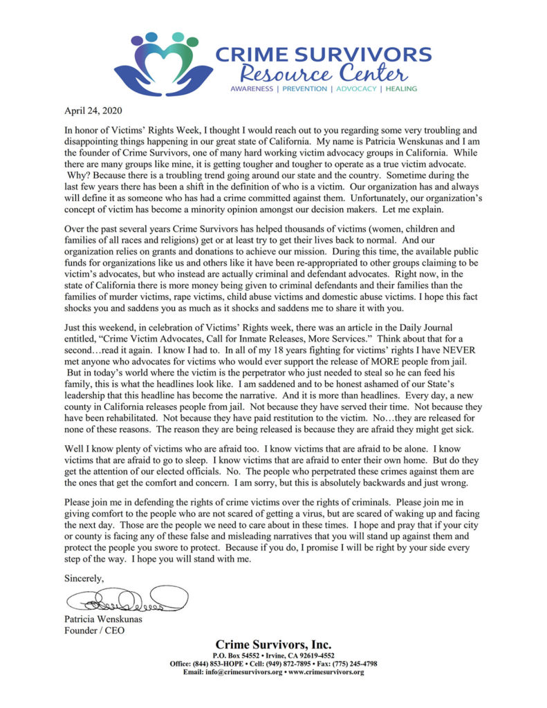 Victims’ Rights Week – Crime Survivors Resource Center Official Site